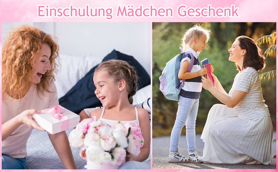 AONVEKI Einschulung Mädchen Geschenk, Schutzengel Schlüsselanhänger Schulkind 2024 Schultüte ...