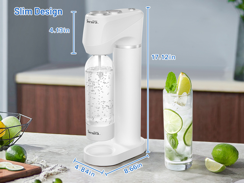 Amazon.com: Secura Home Sparkling Water Machine, Cordless Soda Maker with Pressure Gauge, Quick ...
