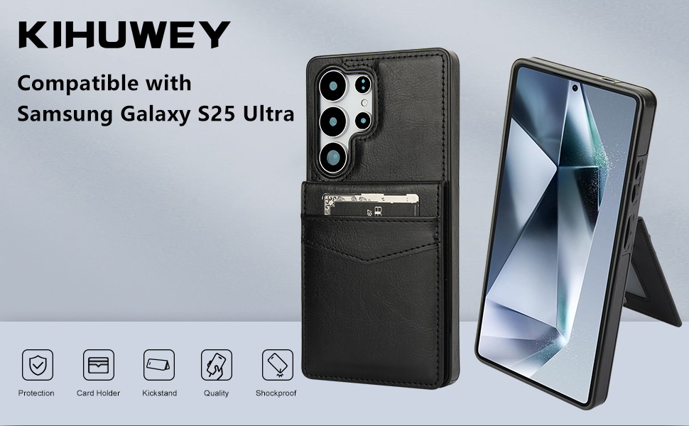 Amazon.com: KIHUWEY for Samsung Galaxy S25 Ultra Case Wallet with Credit Card Holder, Flip ...