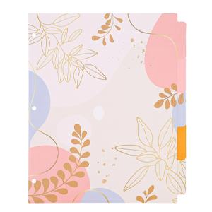 Amazon.com : HAOQINA Pink 3 Ring Binders 1 Inch 5 Dividers with Tabs ...