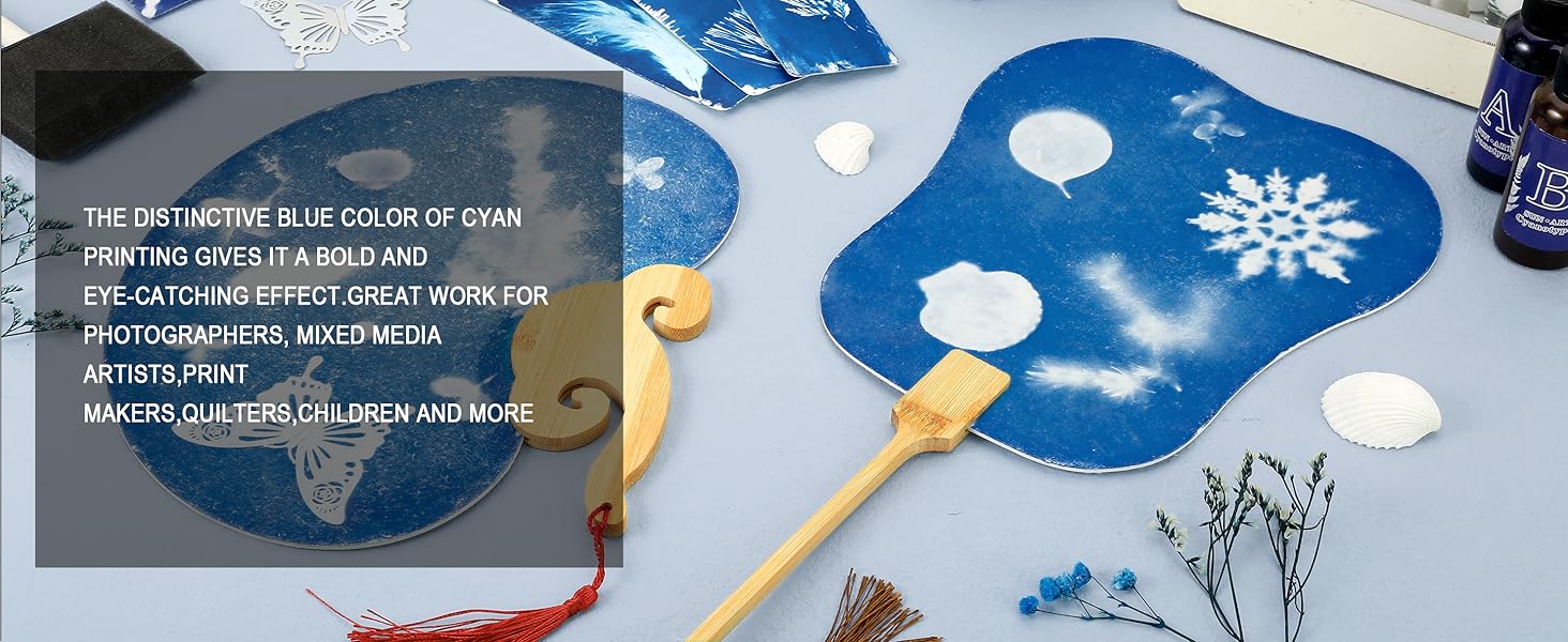 Amazon.com: Csyidio 37 Pieces Cyanotype kit Include 2 Component ...