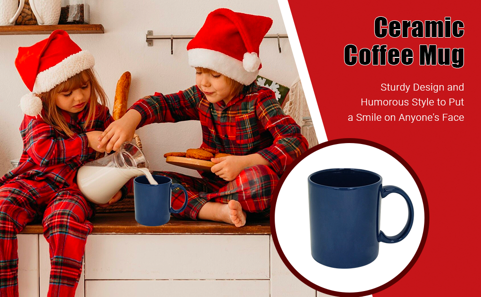 Amazon.com: Funny Guy Mugs Plain Blue Ceramic Coffee Mug, Blue, 11 ...