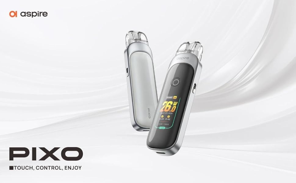 PIXO Touch Screen Pod Vape Kit for Aspire with 30W | 1100mAh Battery, Easy-to-Navigate Display ...