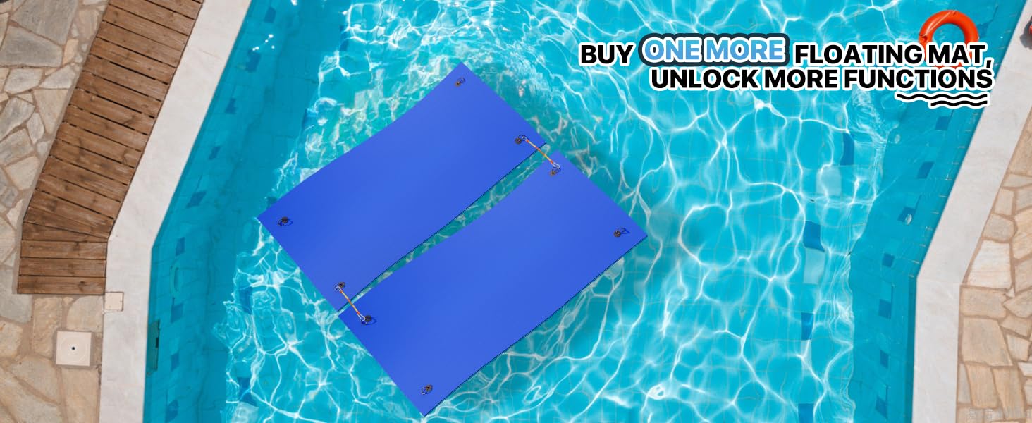 Amazon.com: MADOG 12 x 6 Ft Outdoor Floating Water Mat for Adult Beach ...