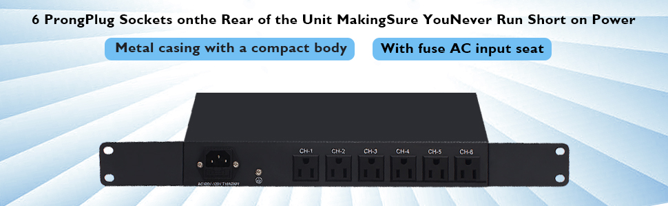 Amazon.com: ThePoEstore 6 Outlet Horizontal 1U PDU Rack Mount Power Strips - Surge Protection，AC ...