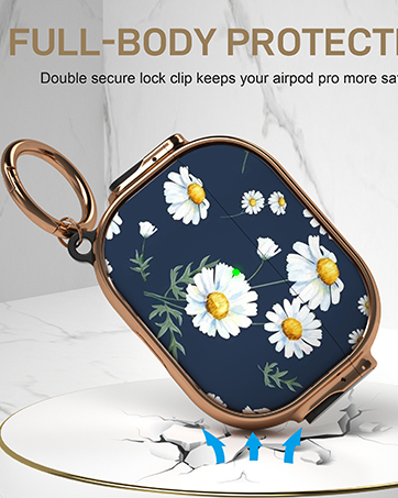 Amazon.com: Maxjoy for Airpods Pro 2nd Generation/1st Generation Case with Lock, Flower AirPod ...