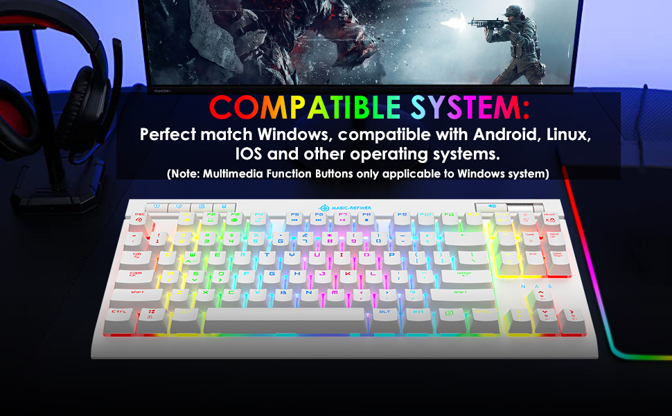 Amazon.com: ZIYOU LANG Mechanical Gaming Keyboard,Chroma RGB 18 Kinds ...