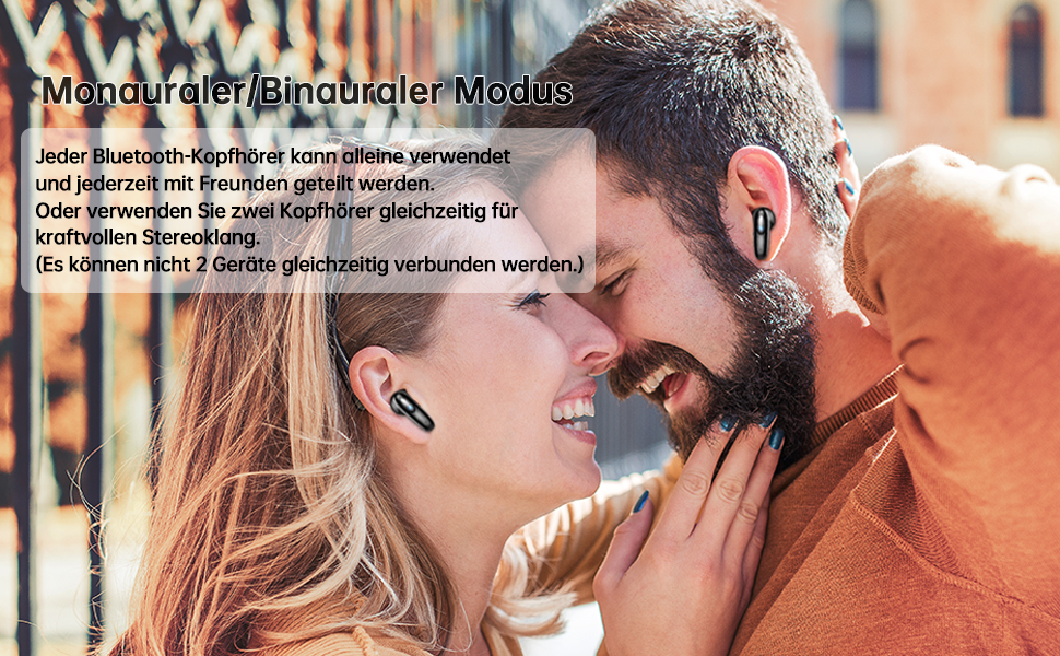 ROMOKE Bluetooth Kopfhörer In Ear Kopfhörer Kabellos Bluetooth 5.3 mit ...