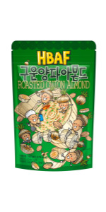 Amazon.com : Gilim HBAF Korean Seasoned Almonds (Wasabi, 1 x 210 gram pack) : Grocery & Gourmet Food