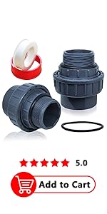 Amazon.com: PVC Union Ball Valve, 1" Inch (DN25) True Union Full Flow Ball Valve with ASTM EPDM ...