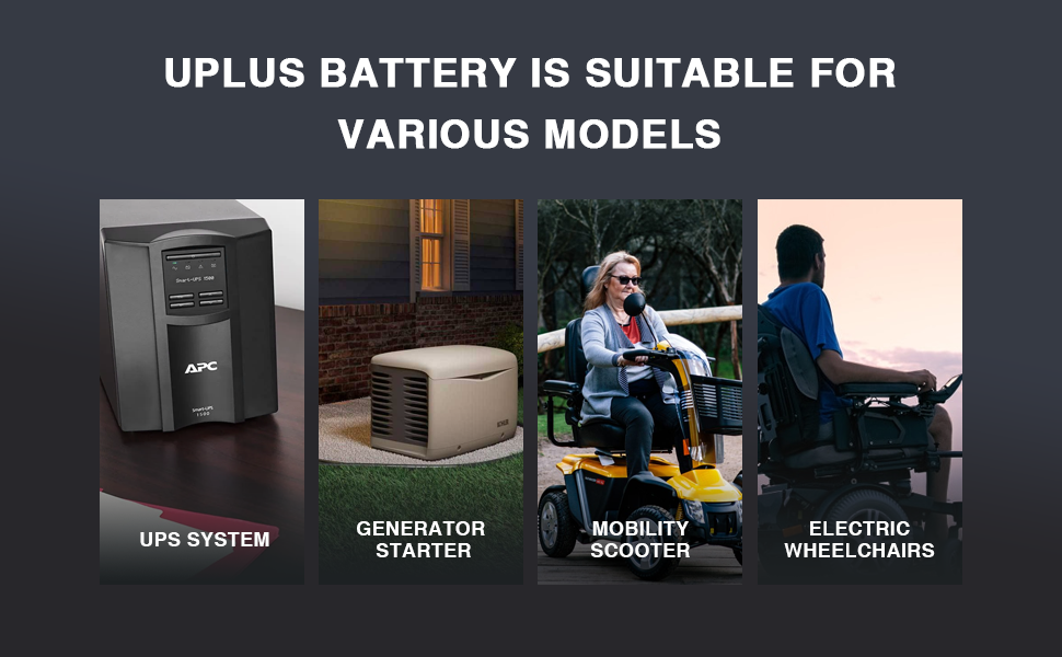 UPLUS 12V 20Ah LP12-20 Rechargeable Sealed Lead Acid Battery, Deep Cycle AGM-SLA Batteries, M5 ...