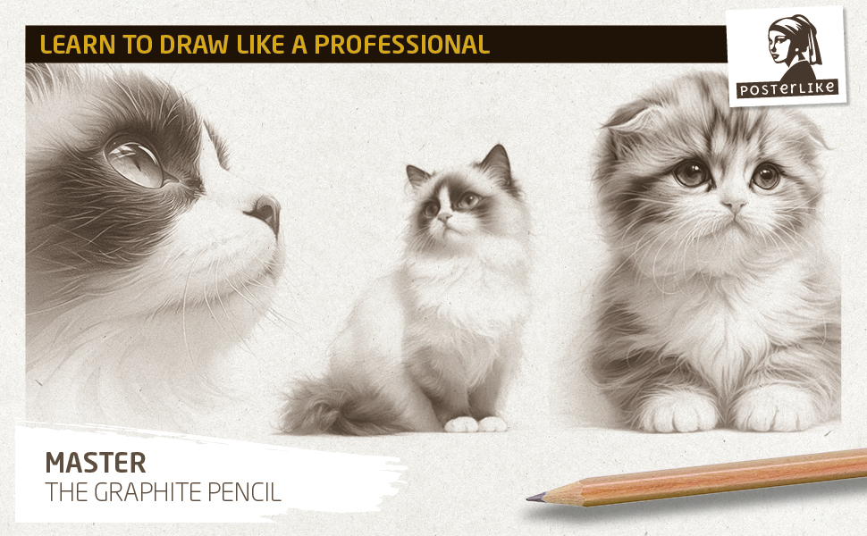 How to Draw Pets in an Artistic Style. Cat Breeds in Pencil: Learn ...