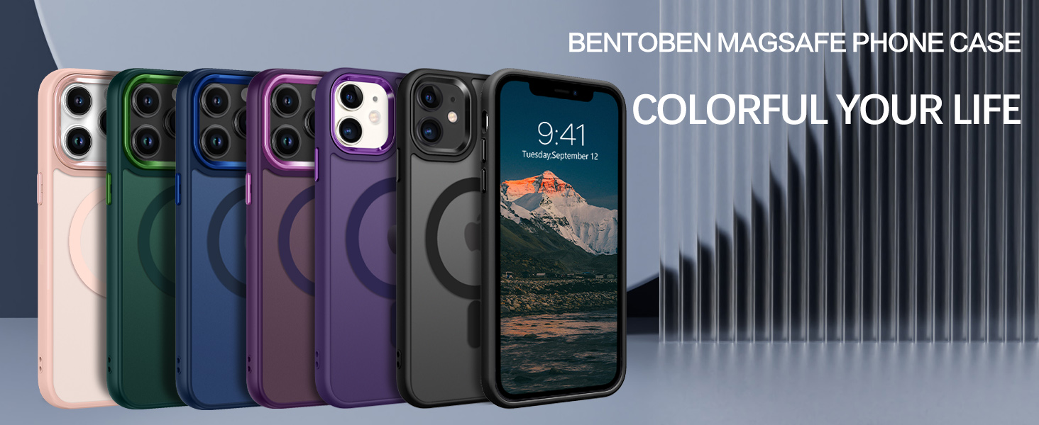 Amazon.com: BENTOBEN for Magnetic iPhone 13 Pro Max Phone Case [Compatible with Magsafe] Slim ...