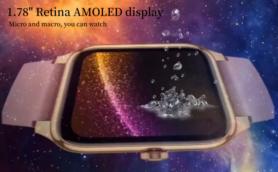 Amazon.com: Seiconer Stylish Silver Smart Watch Women 1.78" Retina AMOLED Display, Bluetooth ...