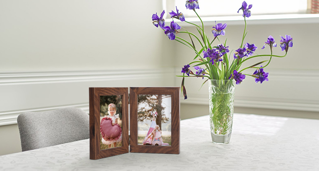Amazon.com - Lyeasw Double Hinged 3.5x5 Picture Frame, Rustic Two Opening 3.5 by 5 Photo Frame ...