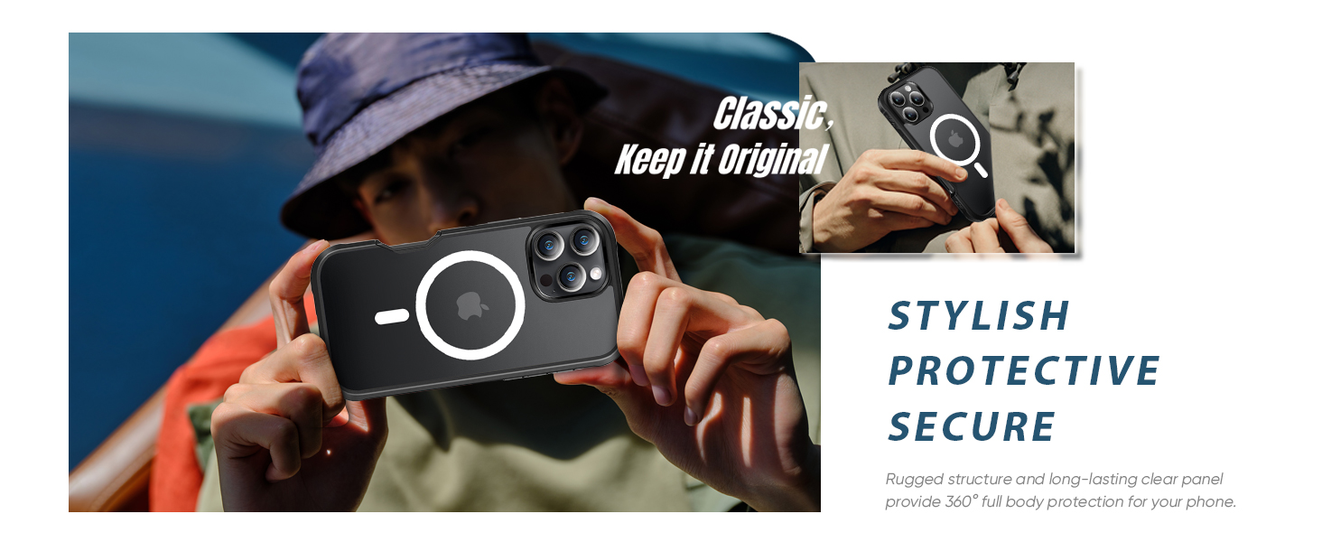 Amazon.com: BANLEA for iPhone 16 Pro Max Case, [Compatible with MagSafe] Built-in Screen ...