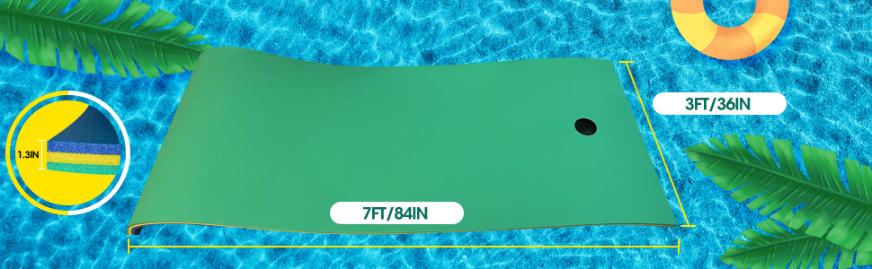 Amazon.com: 3' X 7' Floating Mat for Lake, Tear-Resistant Foam Floating ...