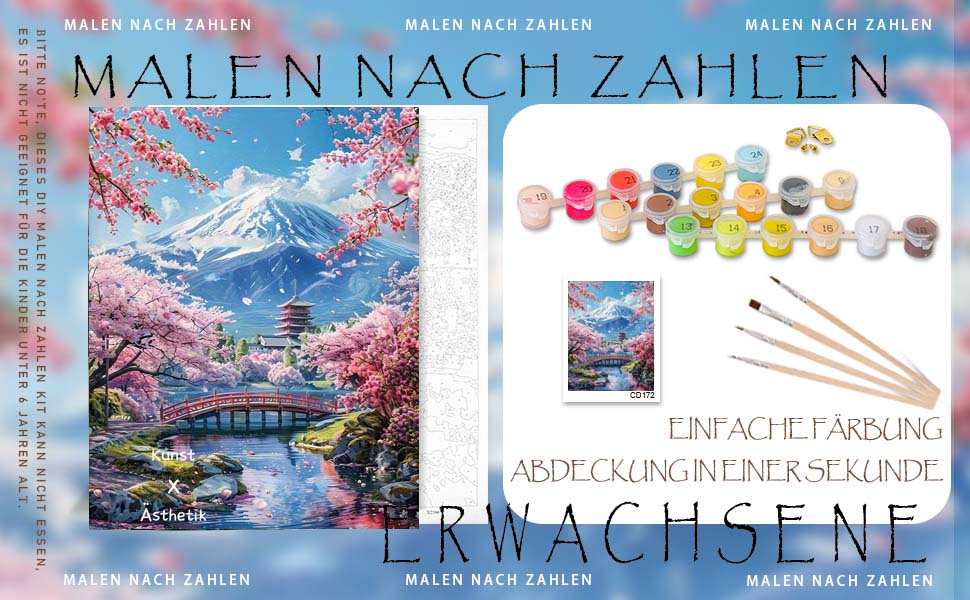 Gutluz Malen nach Zahlen Erwachsene Landschaft - paint by numbers adult blume - cheerful ...
