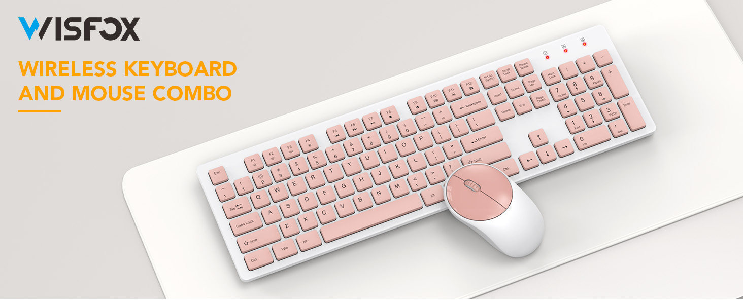 Wireless Keyboard And Mouse Wisfox Full Size Wireless Mouse And Keyboard Combo 2