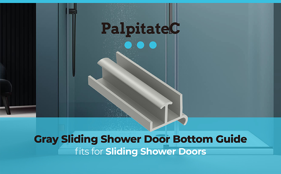 Amazon.com: PalpitateC Gray Sliding Shower Door Bottom Guide fits for Sliding Shower Doors, 1-3/ ...