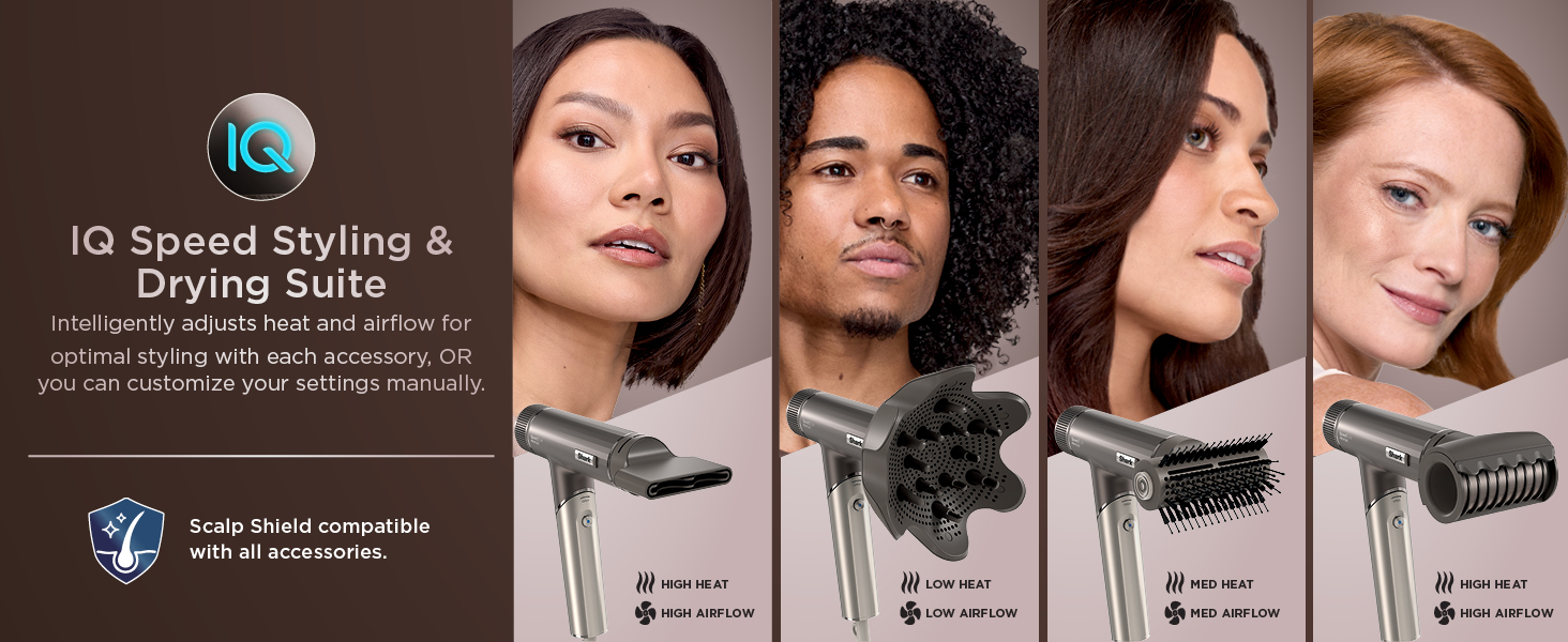 Shark® SpeedStyle™ Pro FLEX Professional Performance High-Velocity Hair Dryer System with Scalp ...