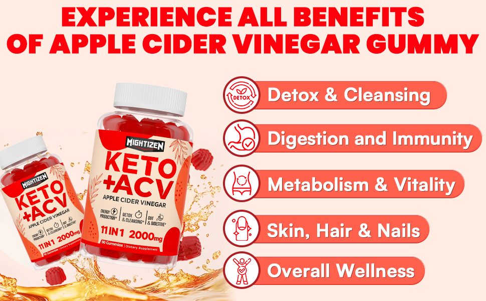Amazon.com: Apple Cider Vinegar Gummies, Max Strength Keto Acv Gummies with Green Tea ...