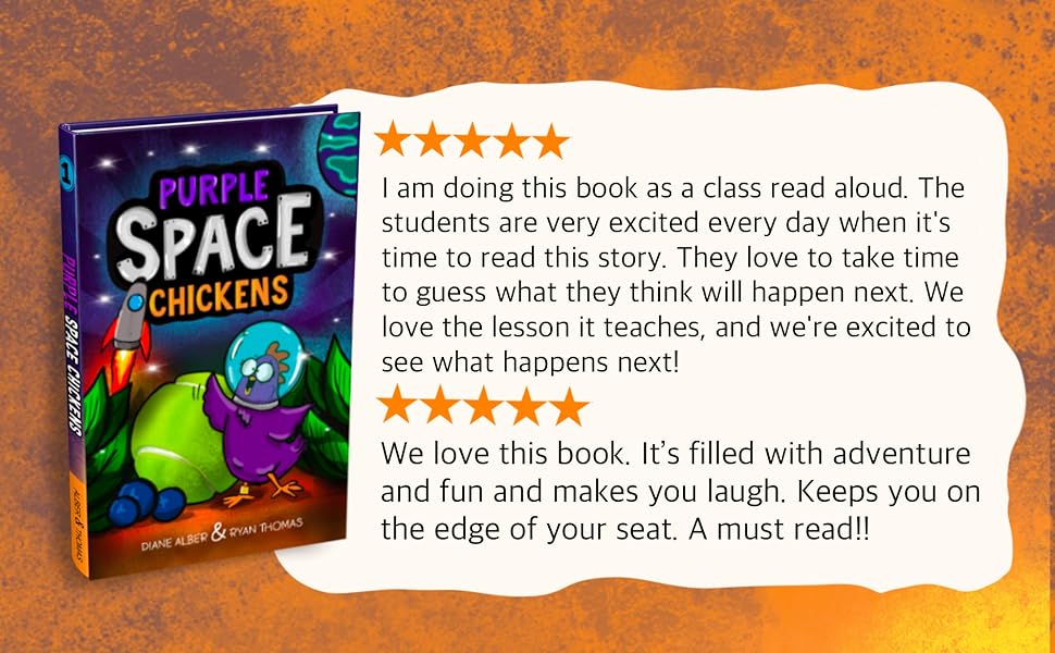 Purple Space Chickens (Purple Space Chickens Funny Illustrated Chapter ...