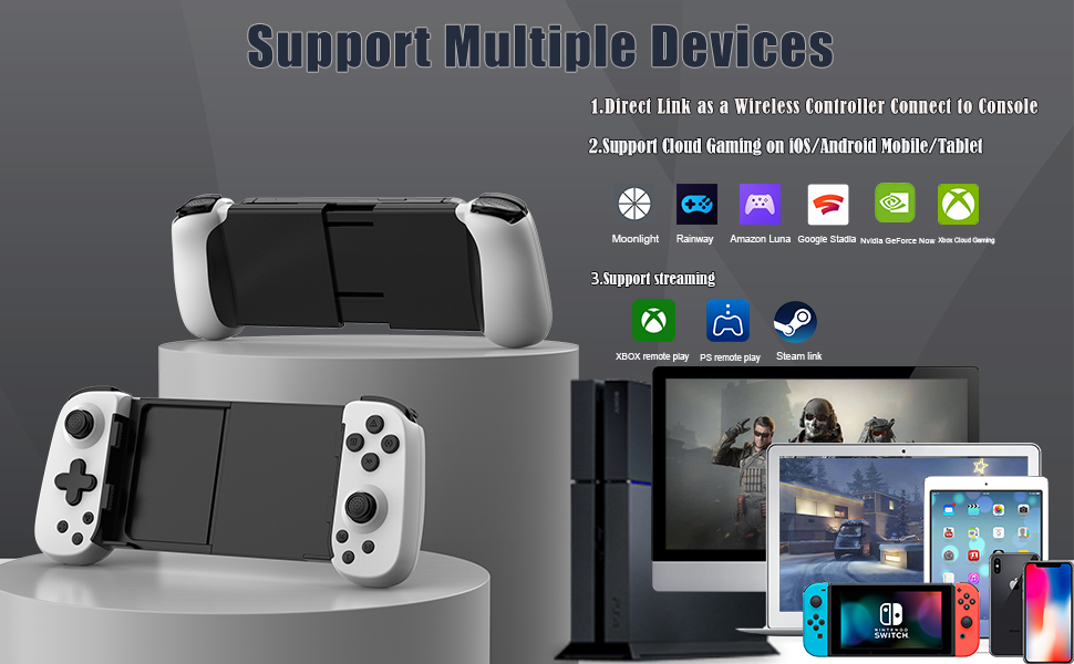 Phone Game Controller for iPhone/Android, MFi Wireless Mobile Gamepad for iOS/Switch/PC/PS/Xbox ...