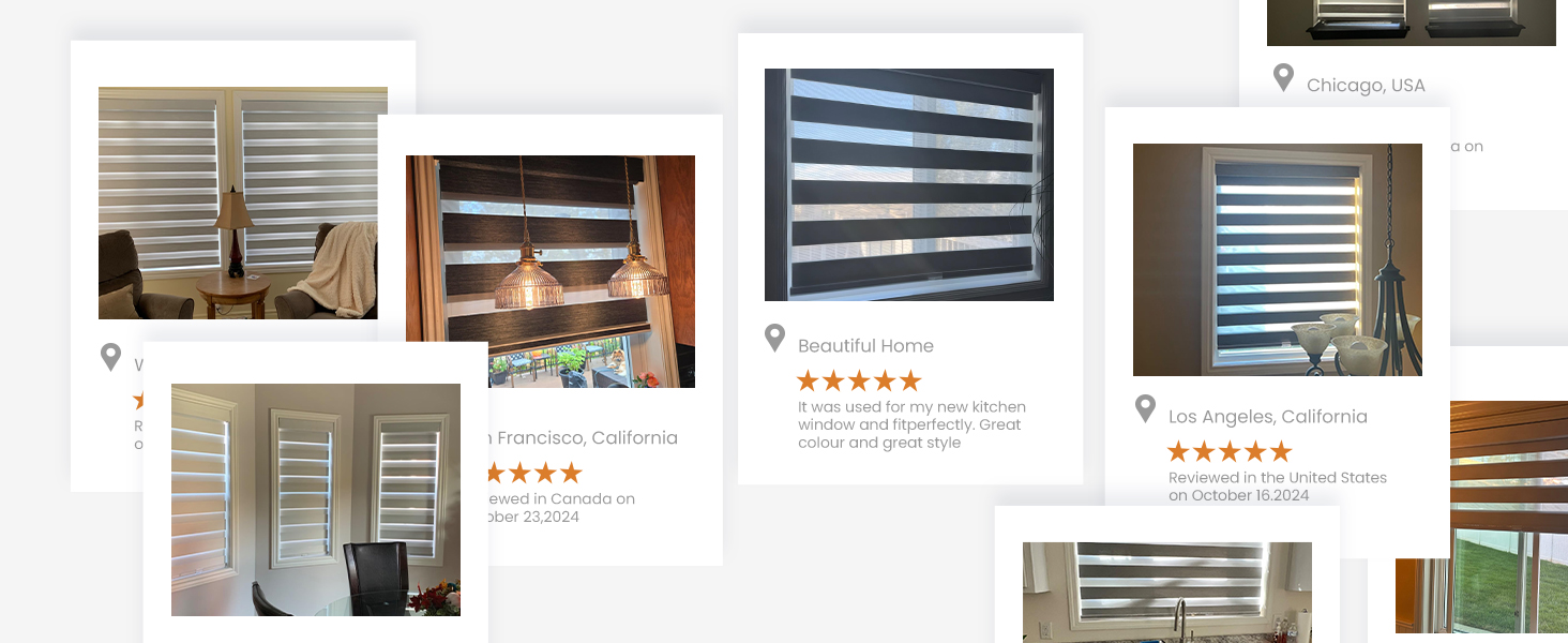 Amazon.com: MoDanCeQ No Drill No Tools Cordless Dual Layer Zebra Blinds for Windows, Blackout ...