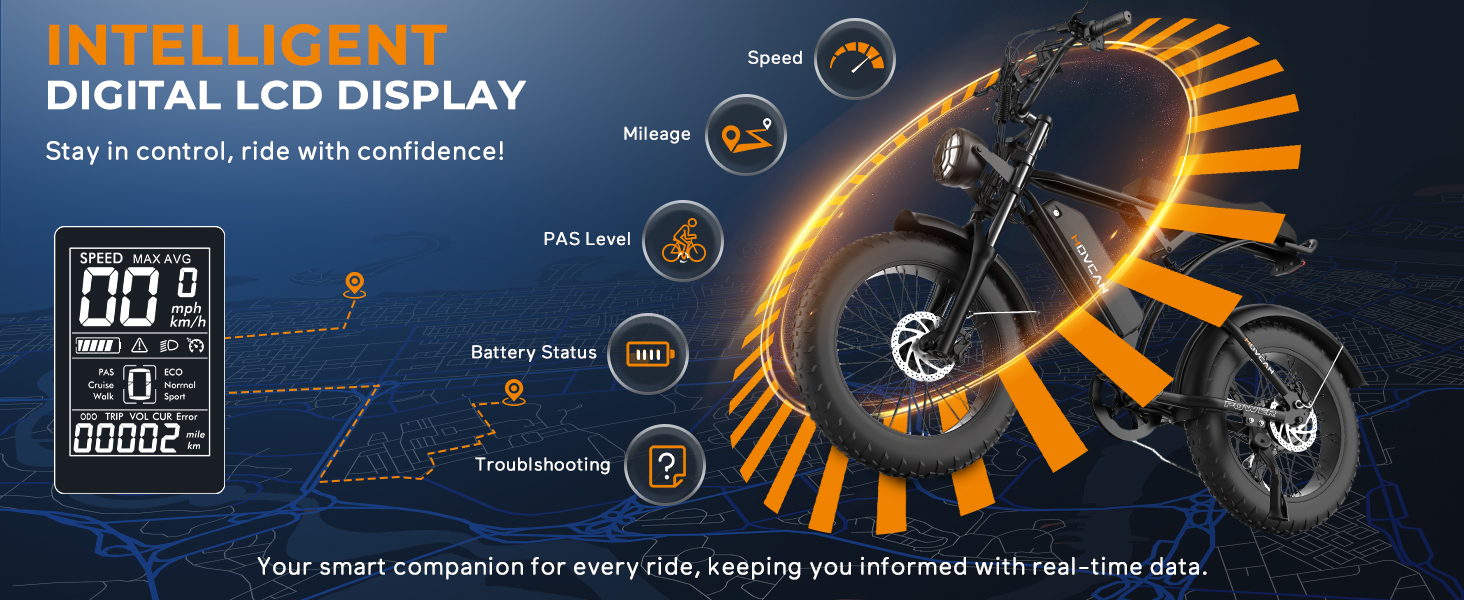 Amazon.com : Movcan V60/V60 Pro Electric Bike, 48V 15.6/18.2Ah Removable Battery 20” Fat Tire ...