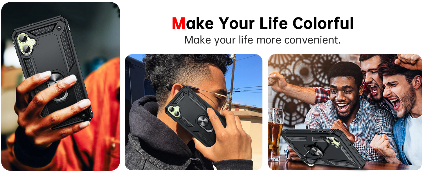 LeYi for Samsung Galaxy A05 Case and 2 Tempered Glass Screen Protector and 2 Camera Lens ...