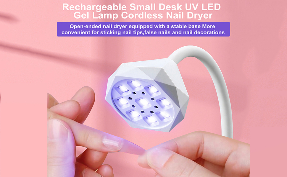 Amazon.com: LED UV Nail Lamp Rechargeable 27W Mini UV Light for Gel X Nails Extension,Cordless ...