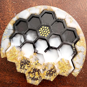 Amazon.com: DIYBravo 5-Piece Honeycomb Coaster UV Resin Molds, Silicone Coaster Molds for DIY ...