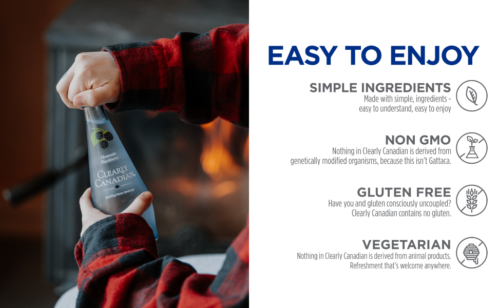 Amazon.com: Clearly Canadian Mountain Blackberry Cans Sparkling Water, 24-Pack (Regular & Zero ...