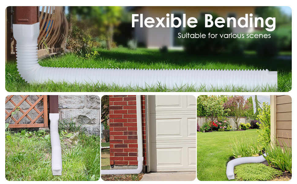 AORESAC Rain Gutter Downspout Extensions, 2 Pack Down Spout Drain ...