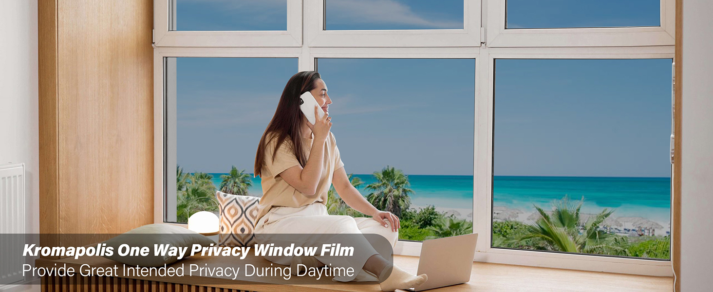 Amazon.com: Kromapolis One Way Window Privacy Film Reflective Mirror Home Window Tint, Daytime ...