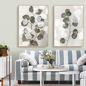 Amazon.de: Sarah Duke 3er Design Poster Set Grüne Modern Leinwandbilder Wandbilder Kunst Bilder ...