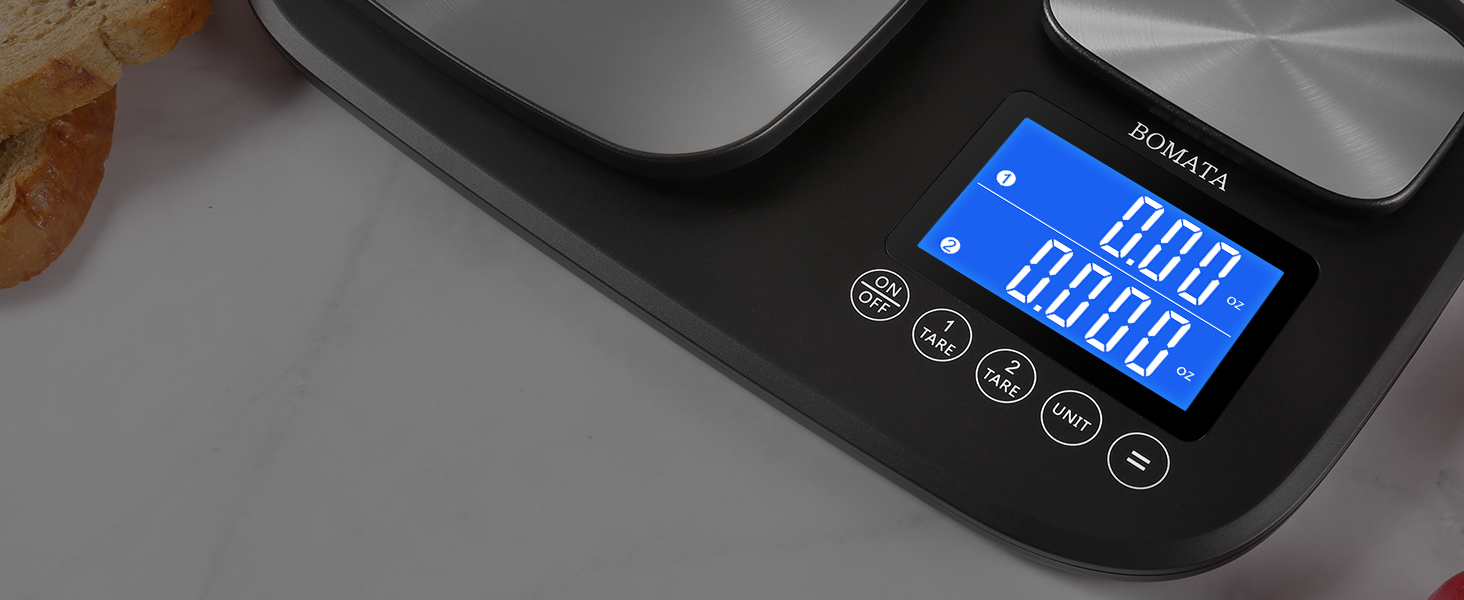 Amazon.com: BOMATA 0.01g/500g & 1g/15kg Dual Platform Kitchen Scale with Two Precisions ...