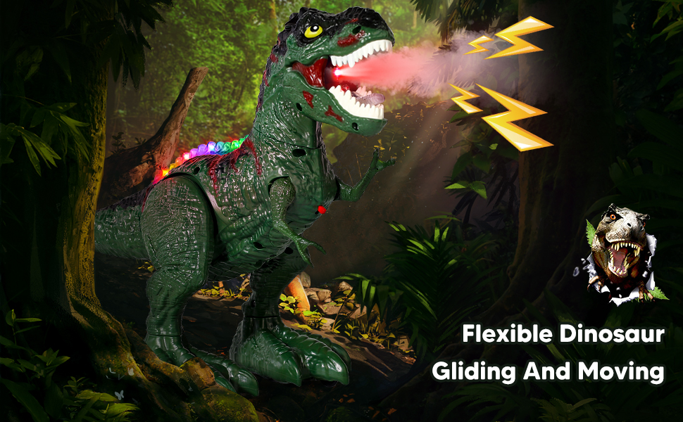 Amazon.com: Remote Control Dinosaur ,Realistic Dinosaur Toys for Kids 3-5,5-7,2.4GHZ ...