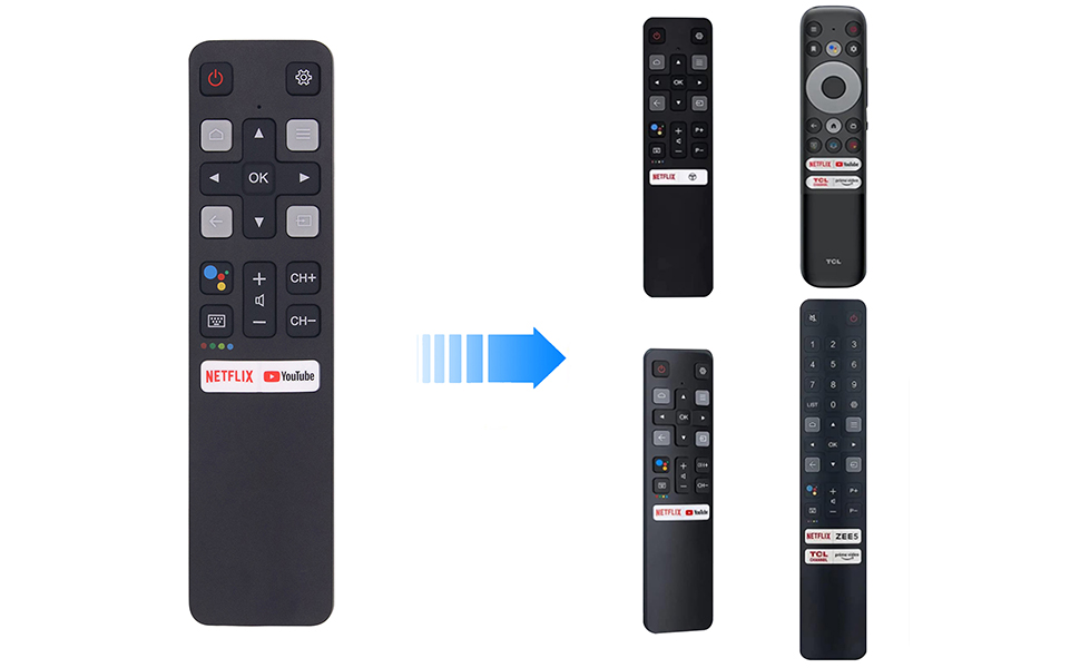 Amazon.com: TCL TV Remote Control Replacement RC802V FNR1 for TCL ...