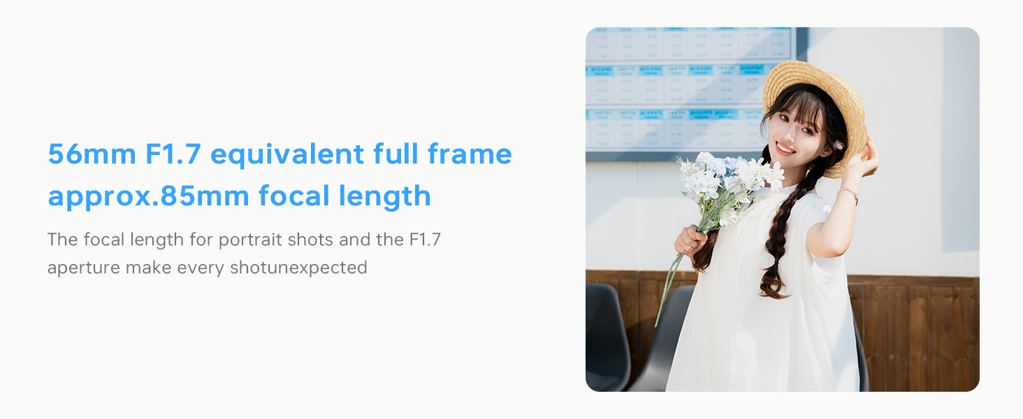 VILTROX 56mm f/1.7 Fuji X Lens, AF 56mm F1.7 X Mount Lens for Fujifilm X, Auto Focus Prime Lens ...