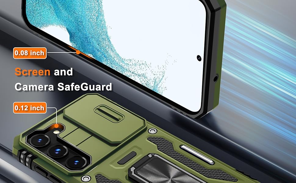 Amazon.com: WRJ for Samsung Galaxy S23 Plus Case with Slide Camera Cover and Screen Protector (6 ...