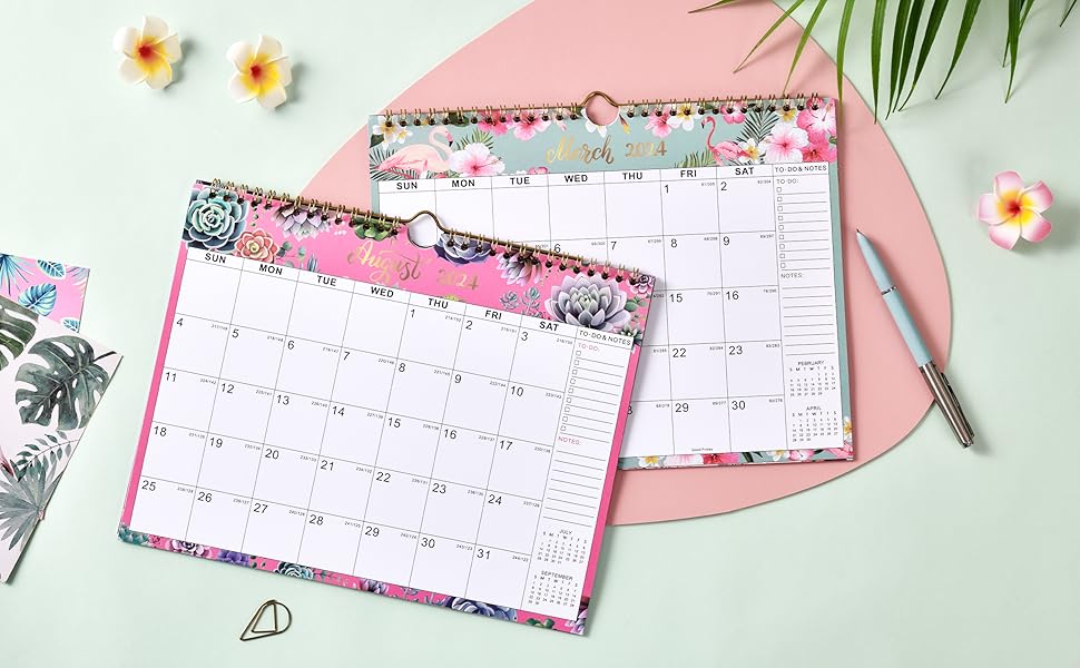 Amazon.com: 2024 Wall Calendar - 2024 Calendar, Jan. 2024 - Dec. 2024, 11" x 8.5" , Wall ...