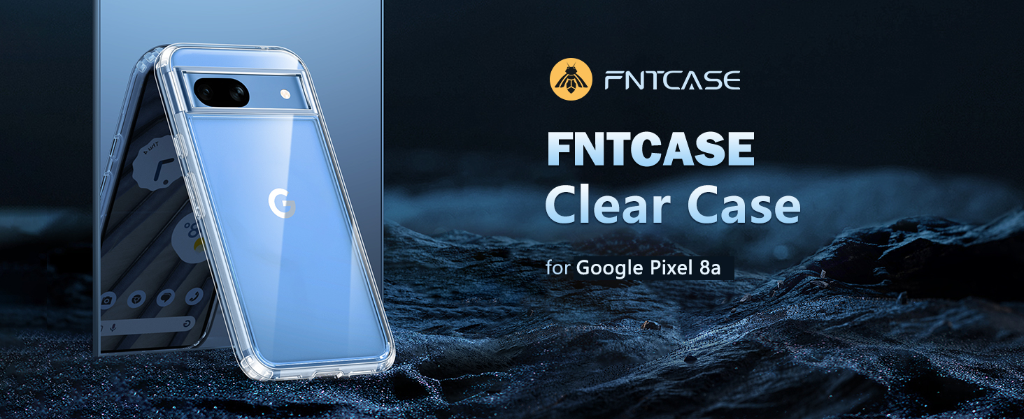 Amazon.com: FNTCASE for Google-Pixel 8a Case Clear: Support Wireless Charging Military Grade ...