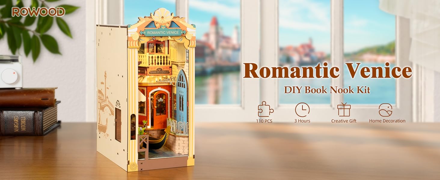 Amazon.com: Rowood Book Nook Kit,DIY Book Nook Kits with Dust Cover for Adults,Miniature House ...