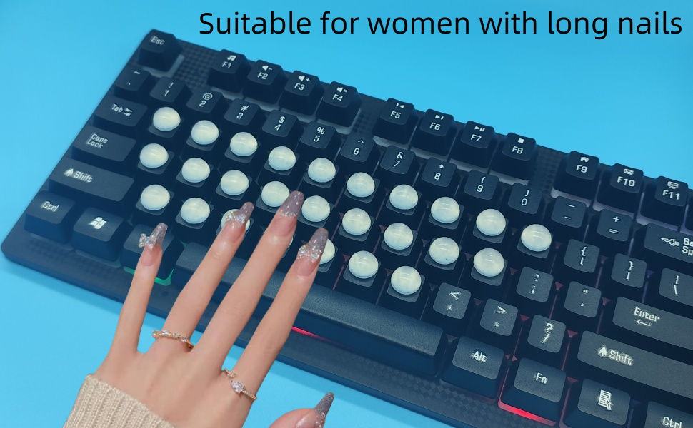 Amazon.com: Nail Type Keyboard Stickers,Computer Keyboard Nail Friendly ...