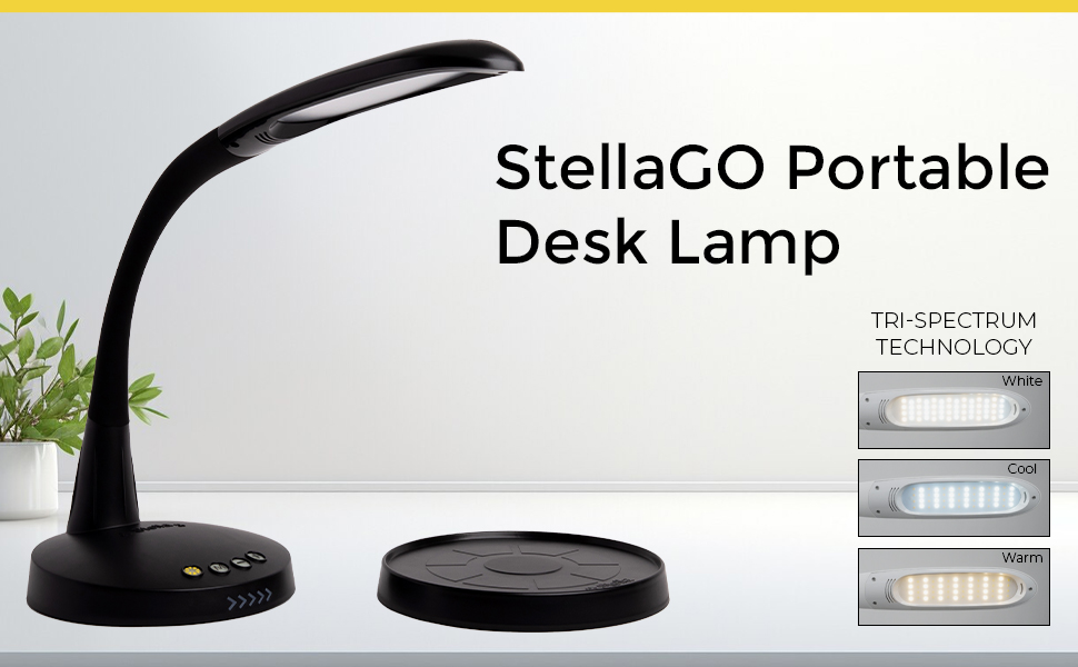 Stella GO 12W Portable Task Lamp, Dimmable, Custom Color Temperature ...