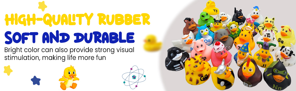 Amazon.com: Complete 26 Letters Colorful Figure Alphabet Rubber Duckies ...