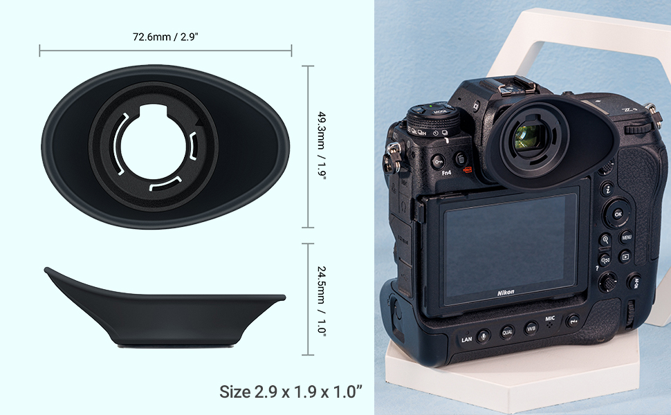 Camera Eyecup Eyepiece Viewfinder for Nikon Zf Z8 Z9 Replaces Nikon DK-33 Eye Cup, Oval Shape ...