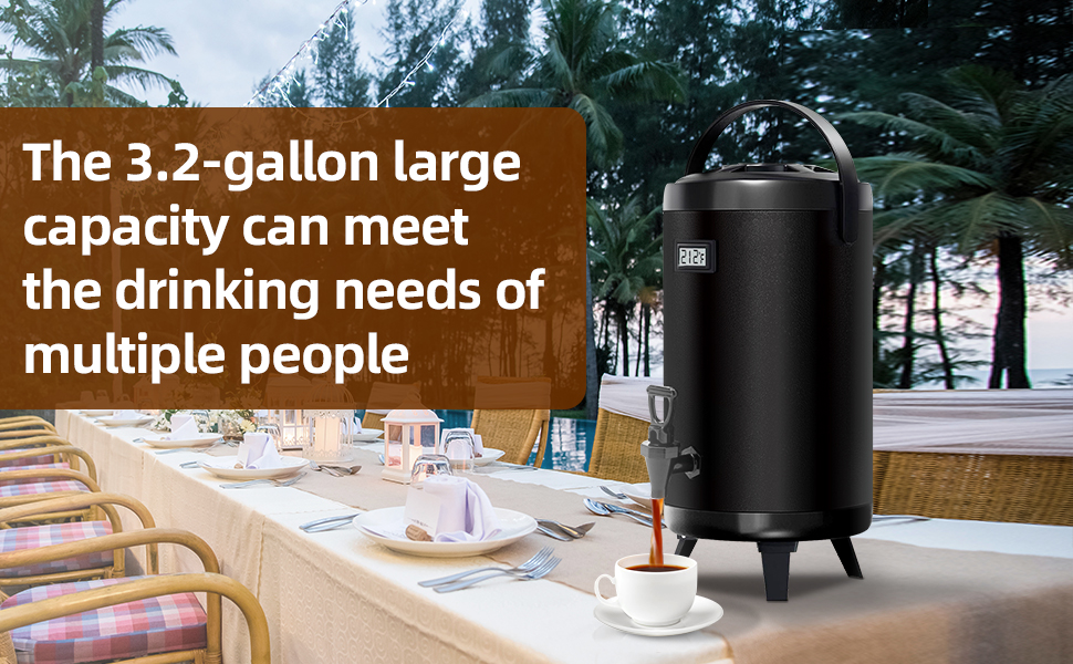 Amazon.com | Finopro Insulated Beverage Dispenser - Thermal Hot and Cold Tea Dispenser ...